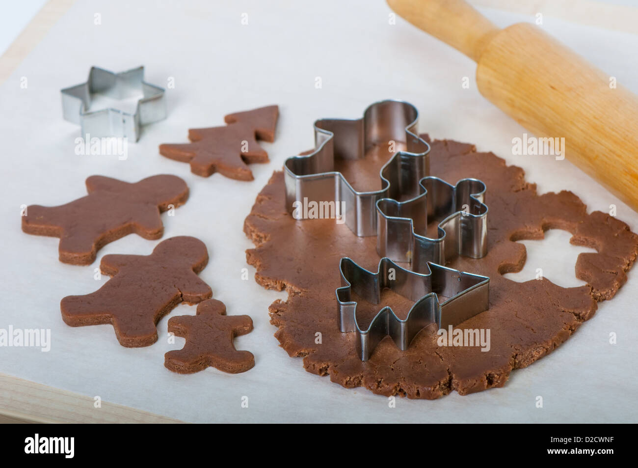 Gingerbread man cutter in dough hi-res stock photography and images - Alamy