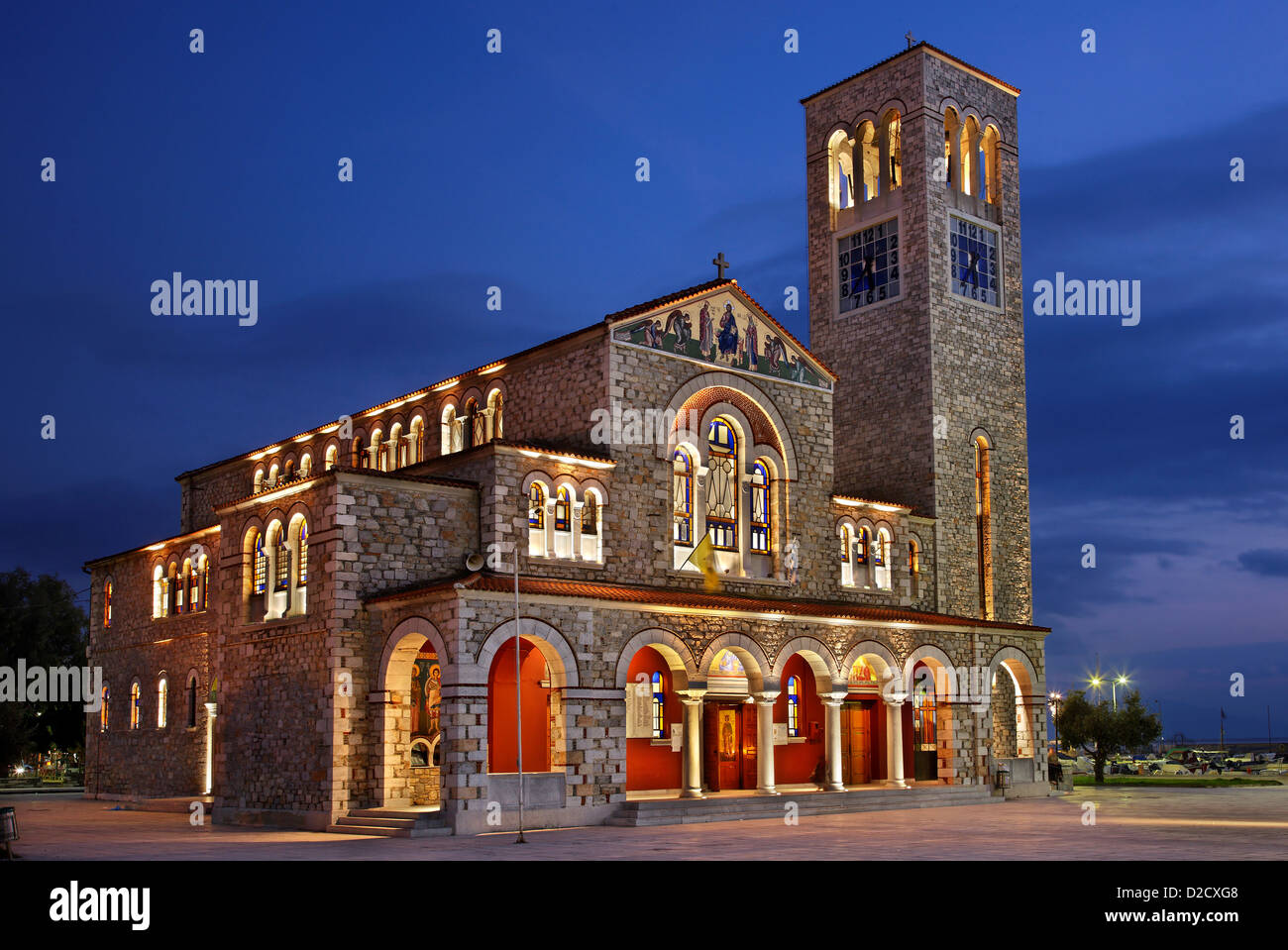 The church of Aghios Constantinos at the promenade of Volos, Magnisia ...