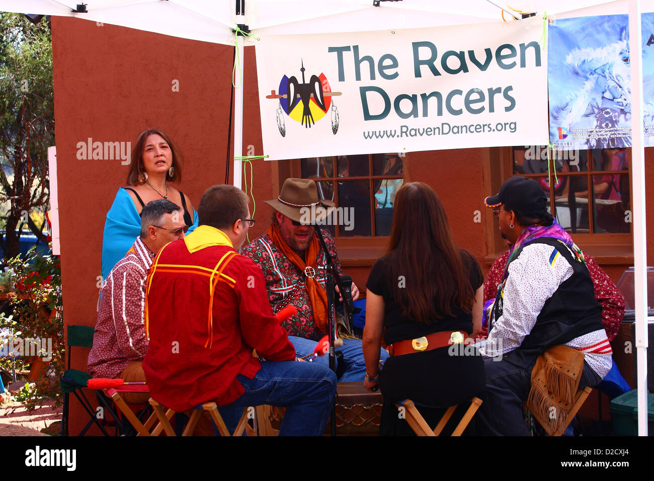 The Raven Dancers dance and story telling troupe of Navajo nation Stock ...