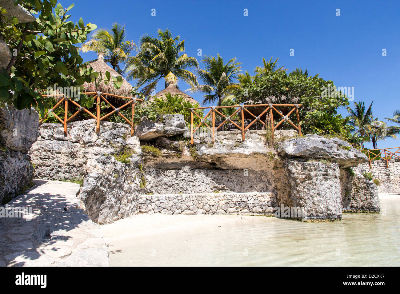 Natural pool area in Xcaret Eco Park, Riviera Maya, Mexico Stock Photo ...
