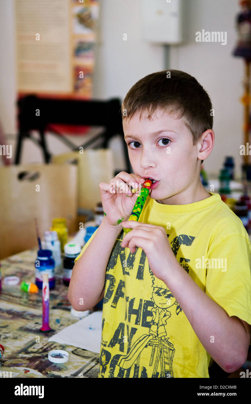 boy fifing russian traditional pipe Stock Photo - Alamy