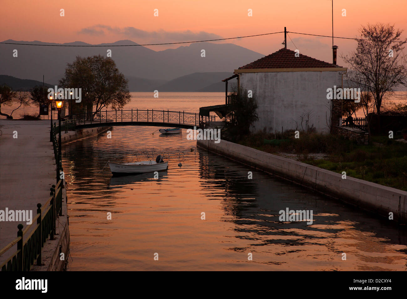Sunset at Chorto (or "Horto") village, South Pelion, Pagasitic gulf ...
