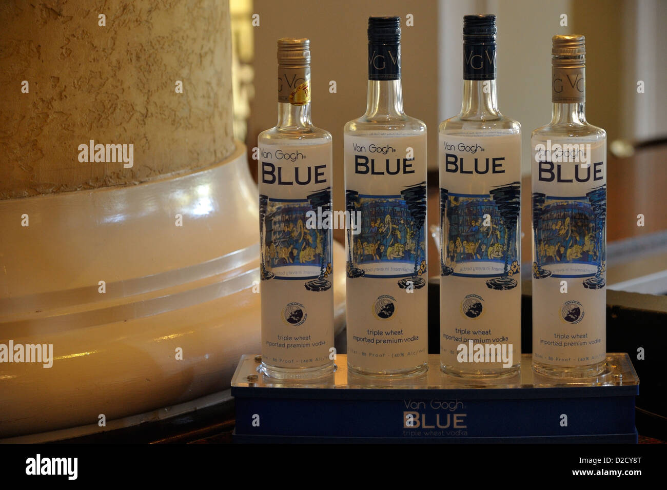 Van Gogh Blue Vodka, Rio Grande Beach Resort, Puerto Rico, USA Stock ...