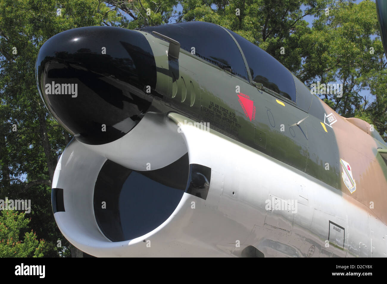 An A-7 Corsair light attack fighter jet at Warbird Park on the old ...