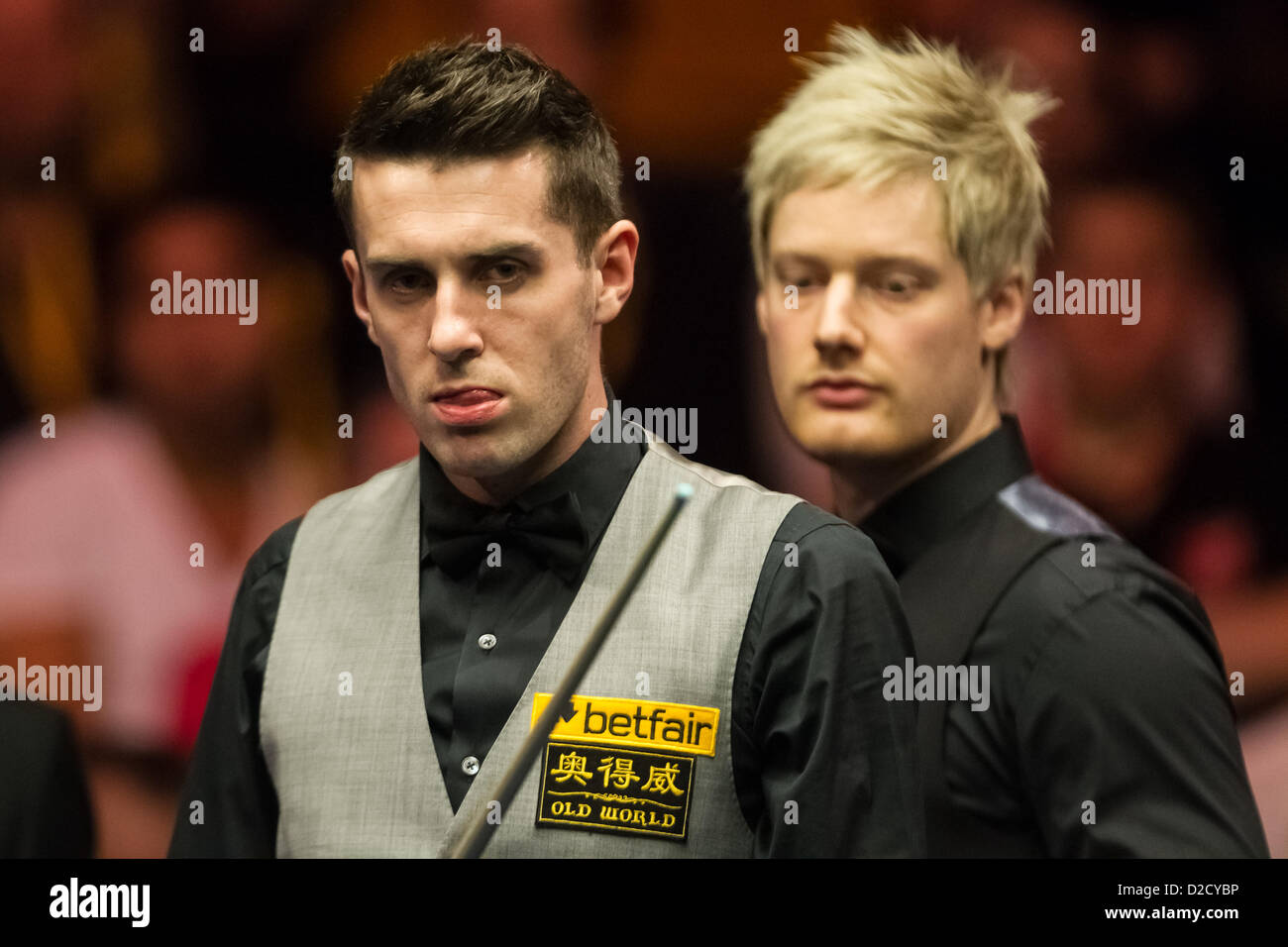 20.01.2013 London, England. World number one Mark Selby and Australian ...