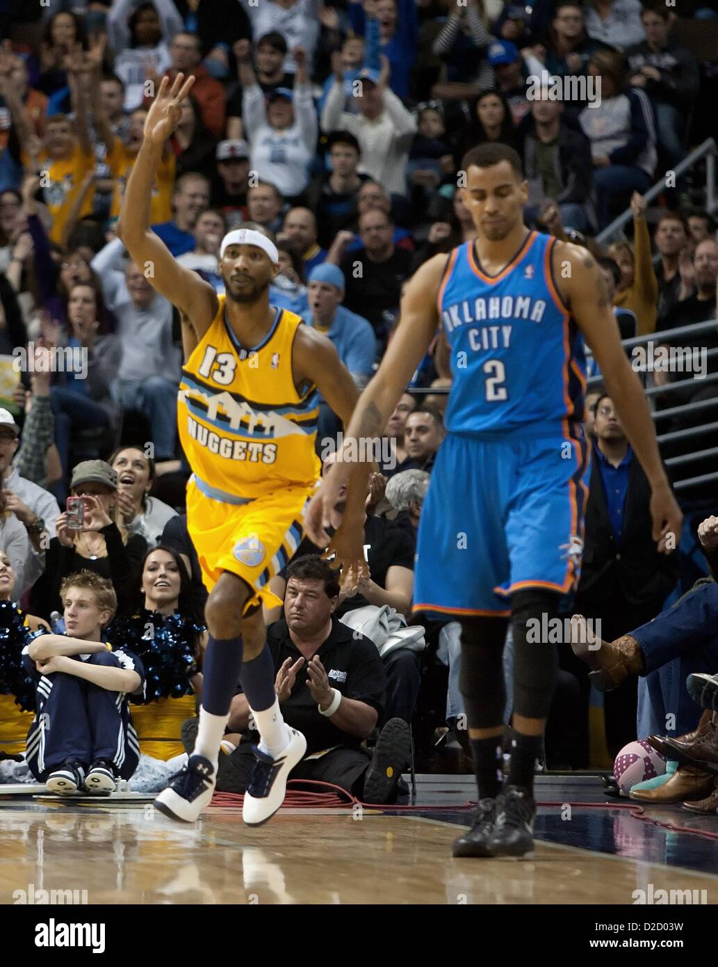 Jan. 20, 2013 - Denver, Colorado, U.S - Denver Nuggets COREY BREWER ...