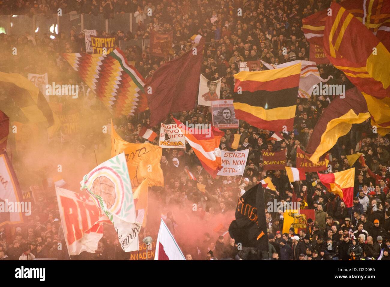 Roma fans, JANUARY 20, 2013 - Football / Soccer : Italian "Serie A ...
