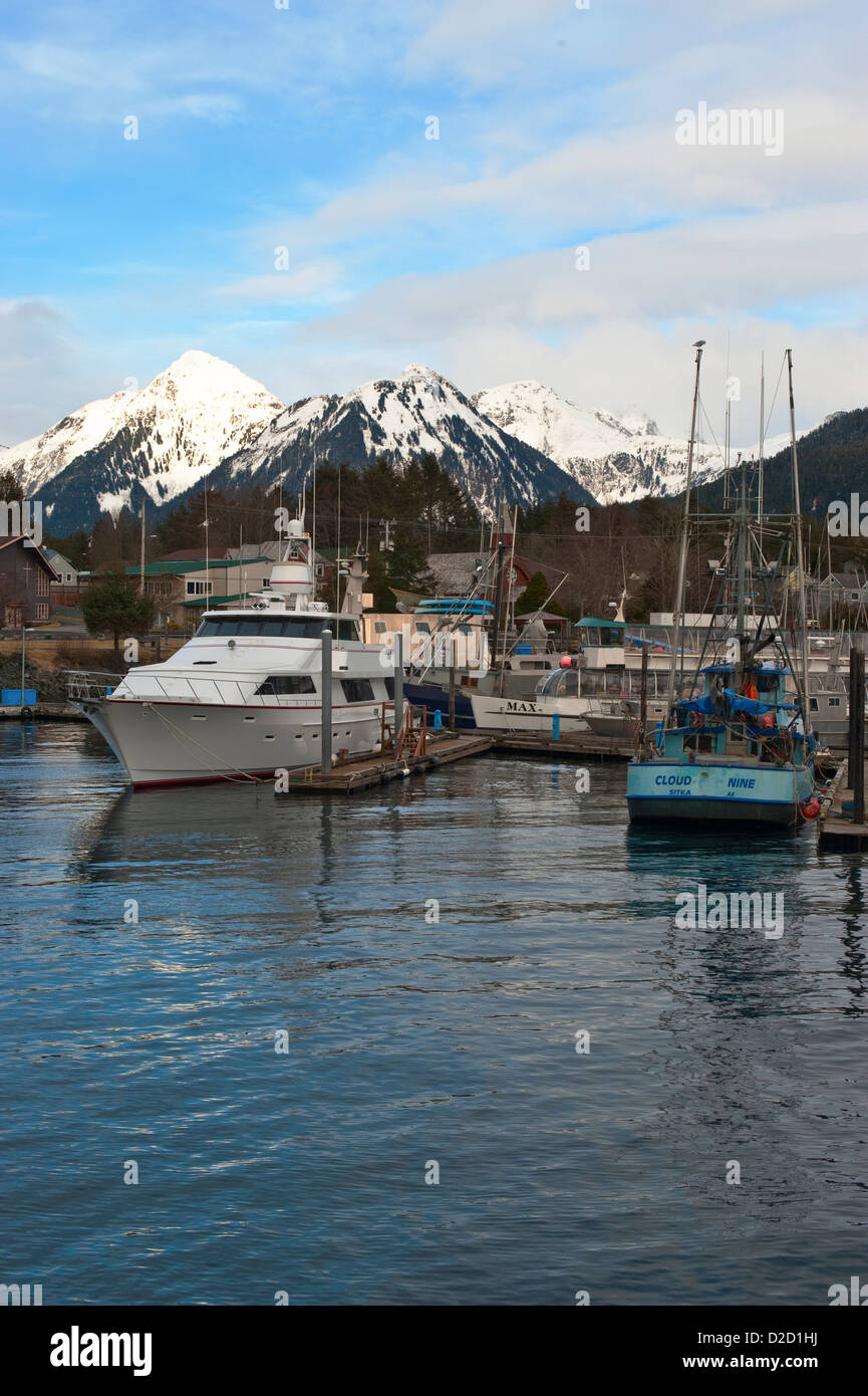 Alaska sitka boats harbor hi-res stock photography and images - Alamy