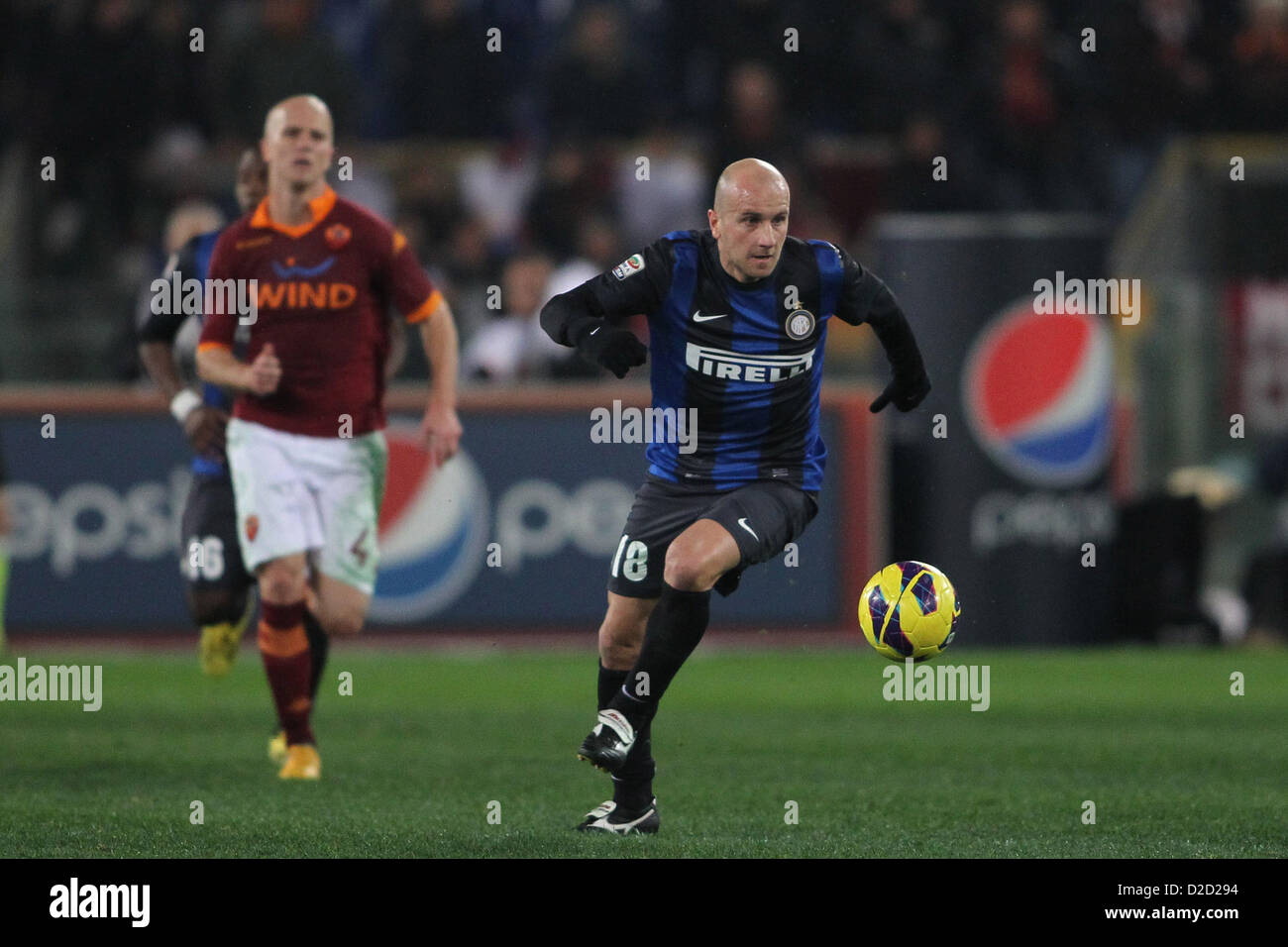 20.01.2013 Rome, Italy. Tommaso Rocchi in action during the Serie A ...
