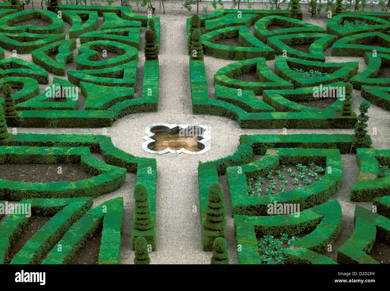 France, Villandry Chateau Gardens. Maze Stock Photo - Alamy