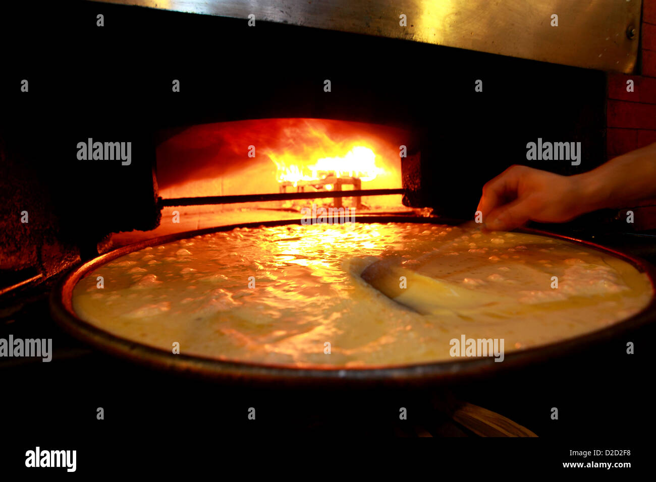 The Socca is a food speciality made with chickpea, water and olive oil ...