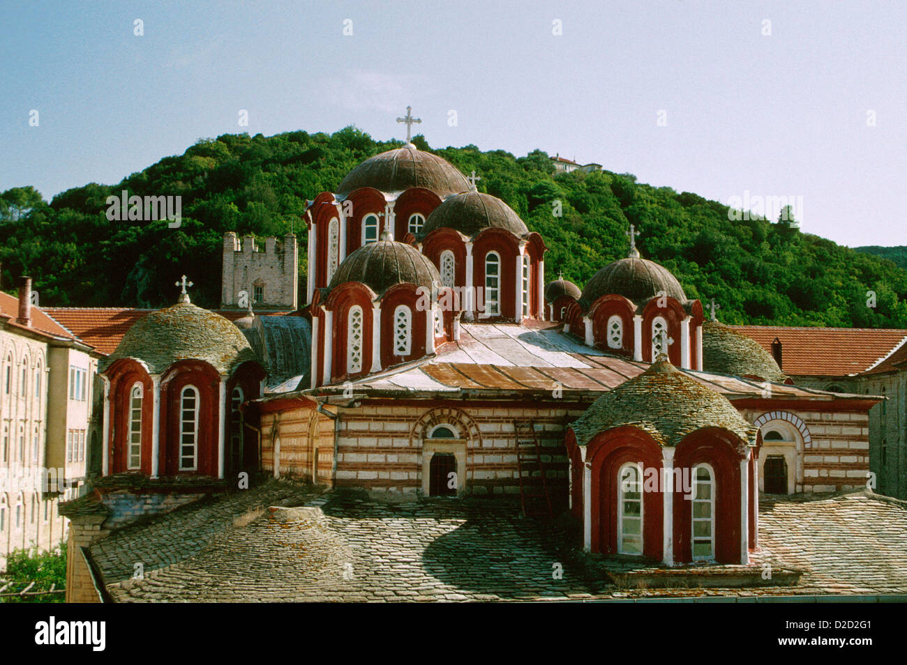 Greece, Mt. Athos. Esfigmenou Monastery Stock Photo - Alamy