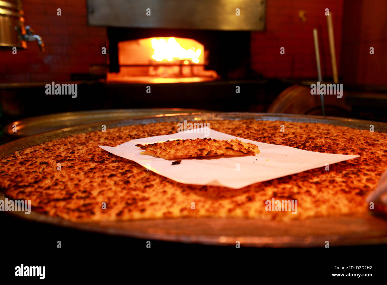 The Socca is a food speciality made with chickpea, water and olive oil ...