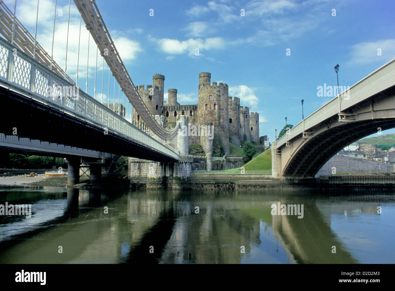 Wales, Conwy. Conwy Castle Stock Photo - Alamy