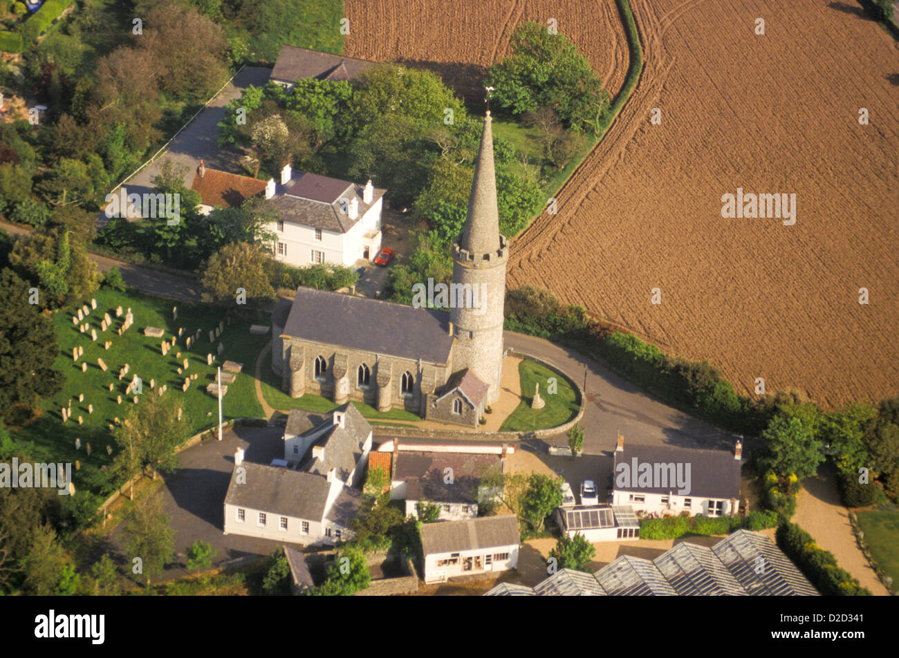United Kingdom, Channel Islands, Guernsey. Aerial View Of St. Philippe ...