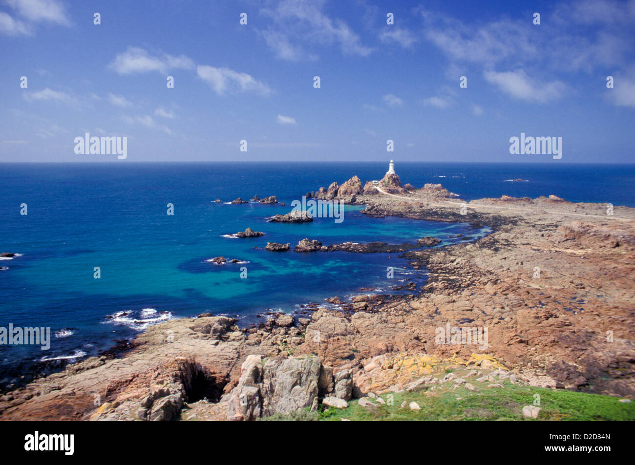 United Kingdom, Channel Islands, Jersey. La Corbiere Point, La Corbiere ...