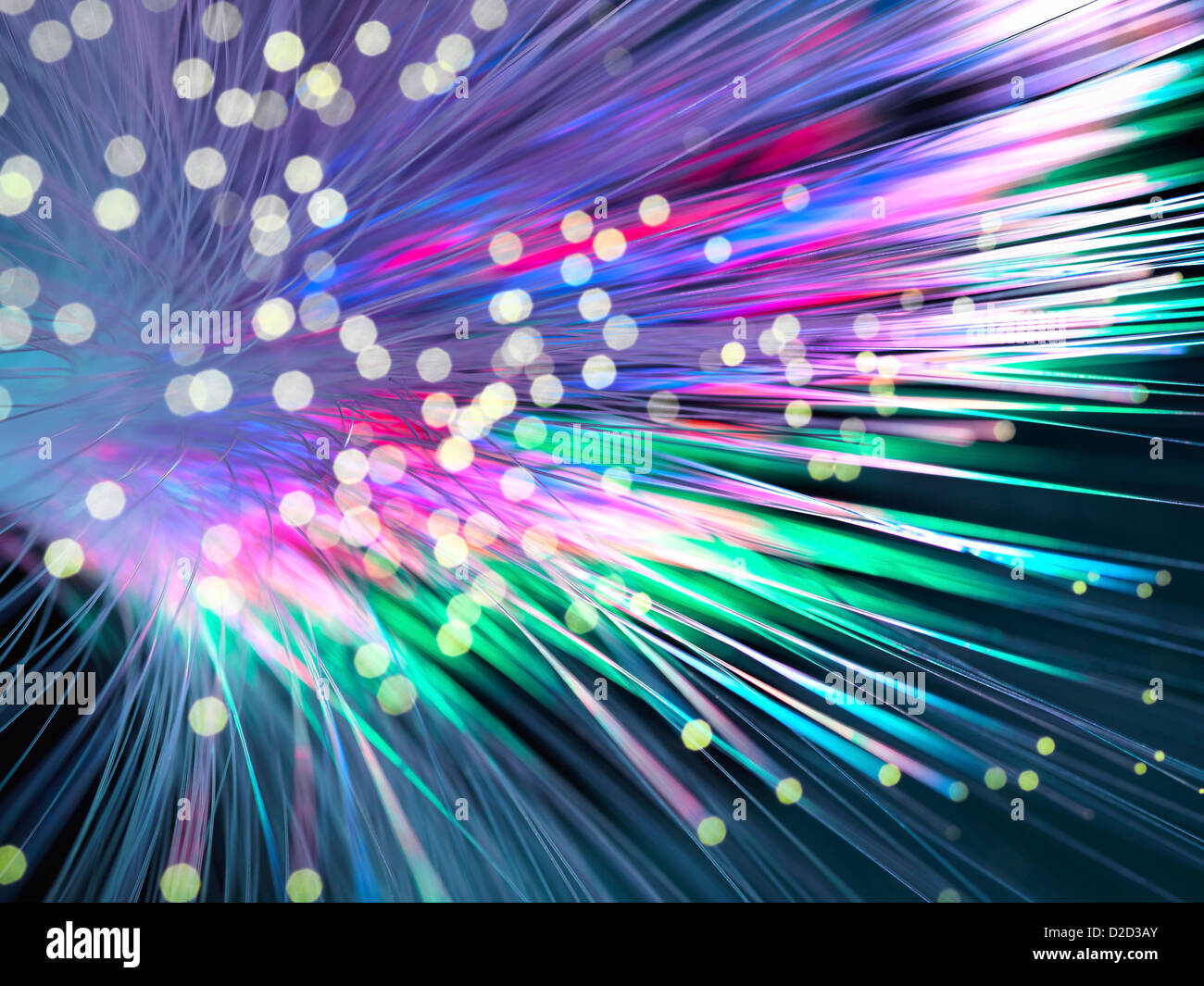 Optical Fibres Emitting Light Optical High Resolution Stock Photography ...