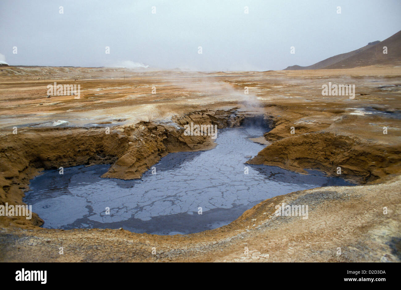 Iceland, Lake Myvatn Area. Mud Pit, Hverarond Stock Photo - Alamy