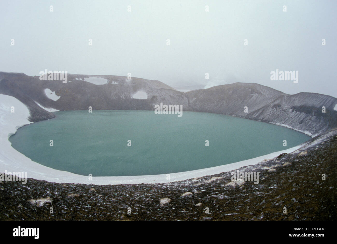 Iceland, Lake Myvatn Area. Viti Crater, Near Mount Krafla Stock Photo ...
