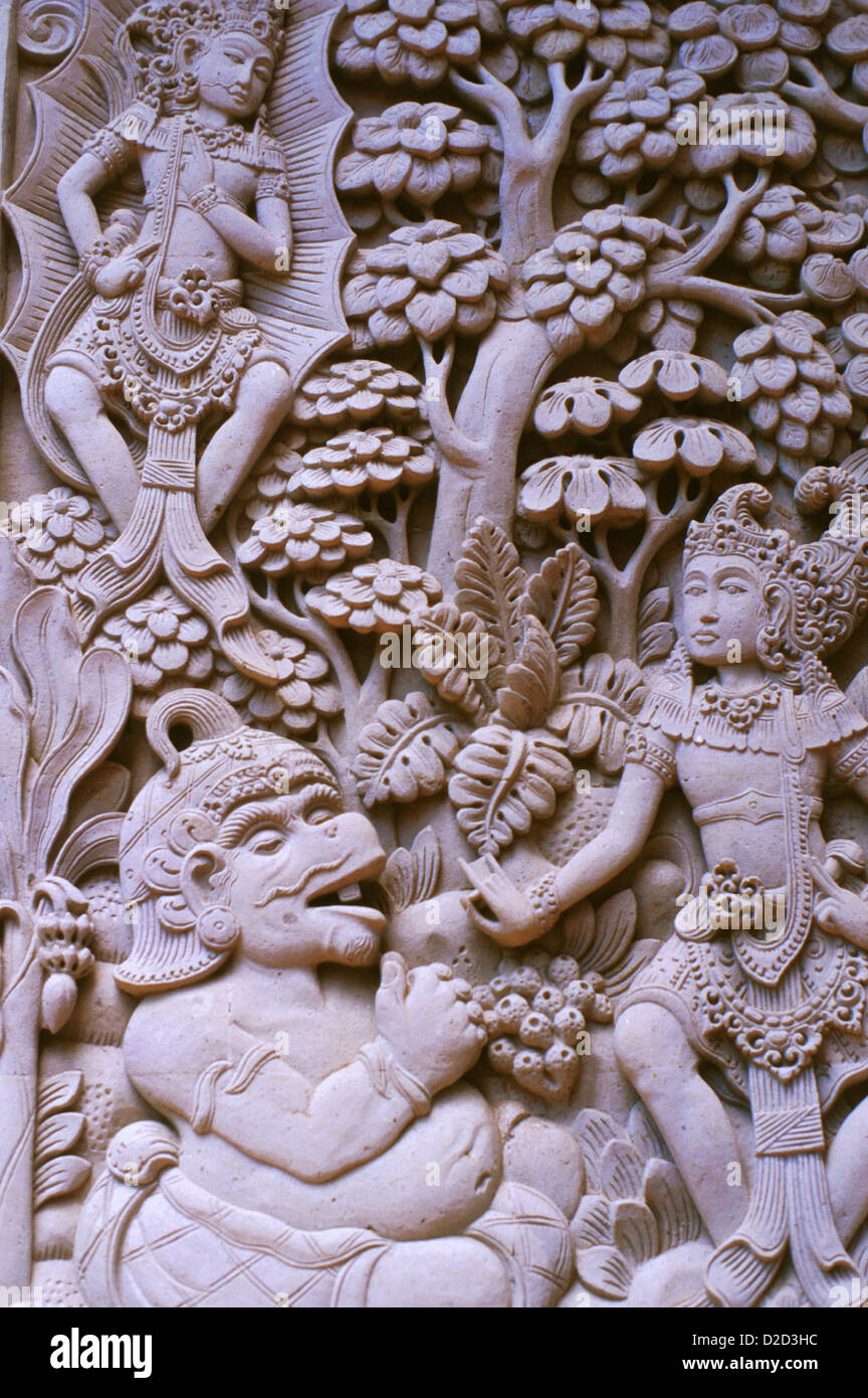 Indonesia. Bali. Batubulan Region. Batuyang. Bas-Relief Stock Photo - Alamy