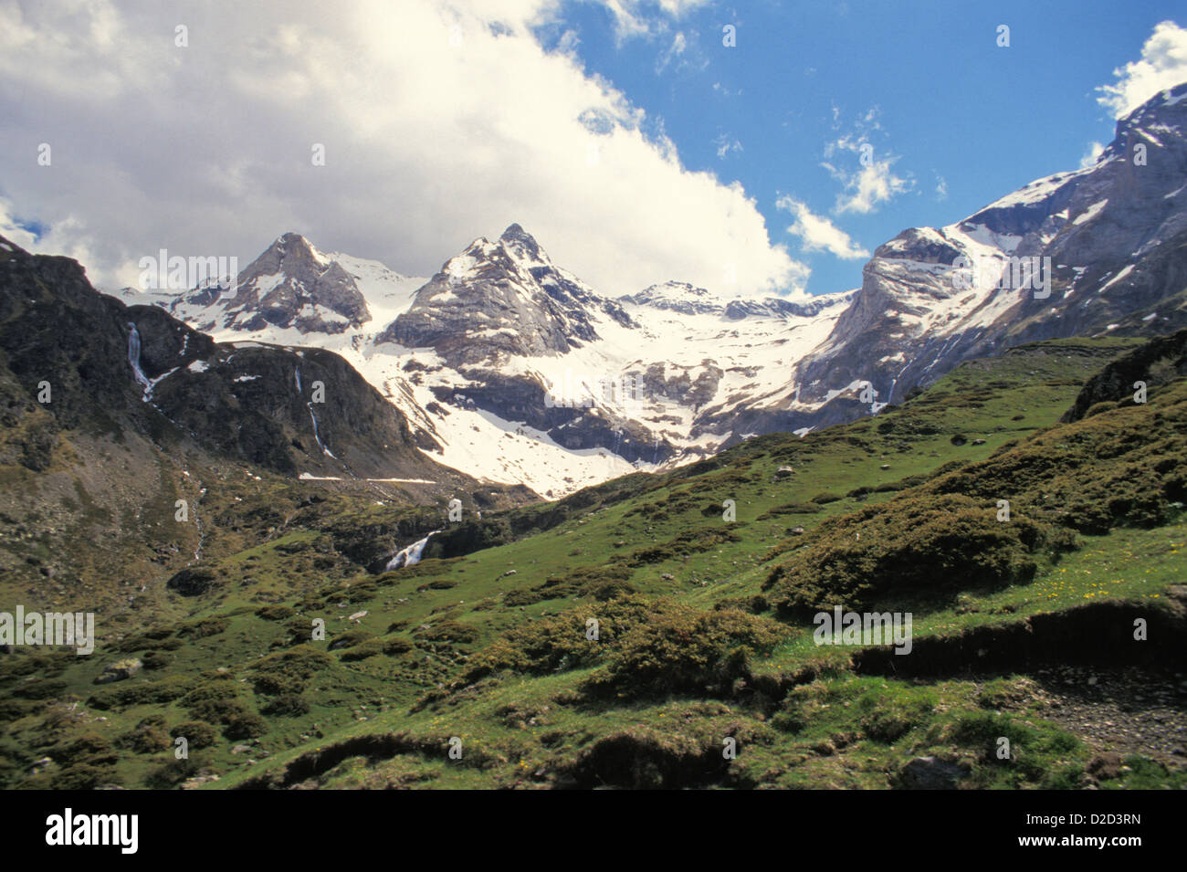 France hautes pyrenees two sisters rock pinnacles hi-res stock ...