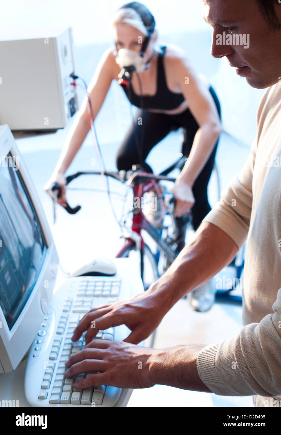 Exercise bike test mask hi-res stock photography and images - Alamy