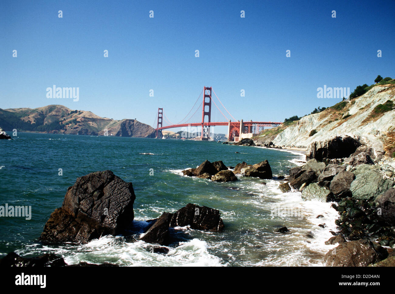 Golden Gate Bridge, View From Baker Beach, San Francisco, California ...
