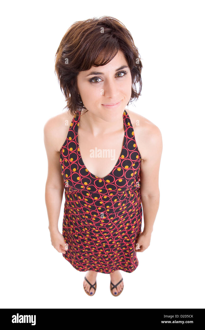 young beautiful woman full body, isolated on white Stock Photo - Alamy