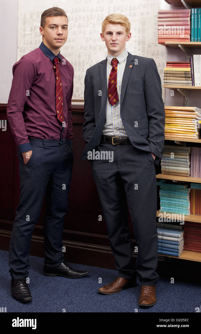 Students standing in classroom Stock Photo - Alamy