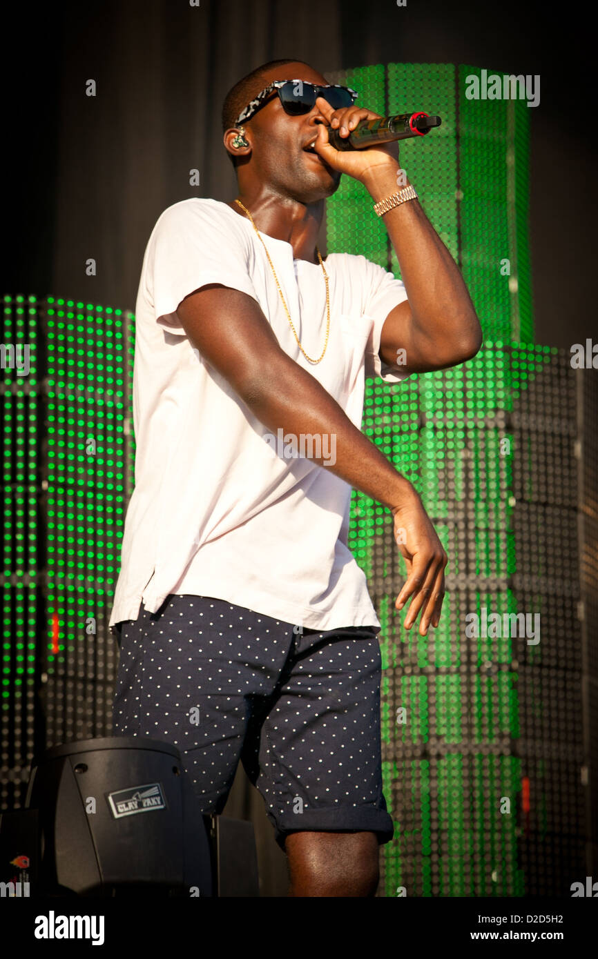 Singer, rapper, performer and songwriter Tinie Tempah on Stage at V ...