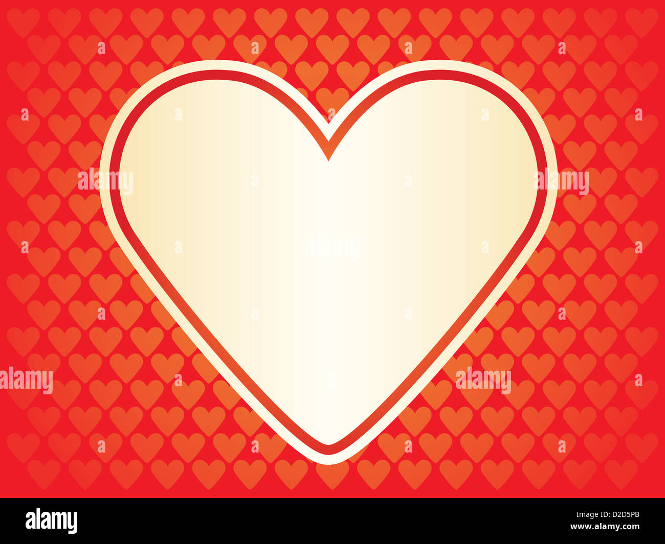 red background for Day of Valentine with golden heart Stock Photo - Alamy