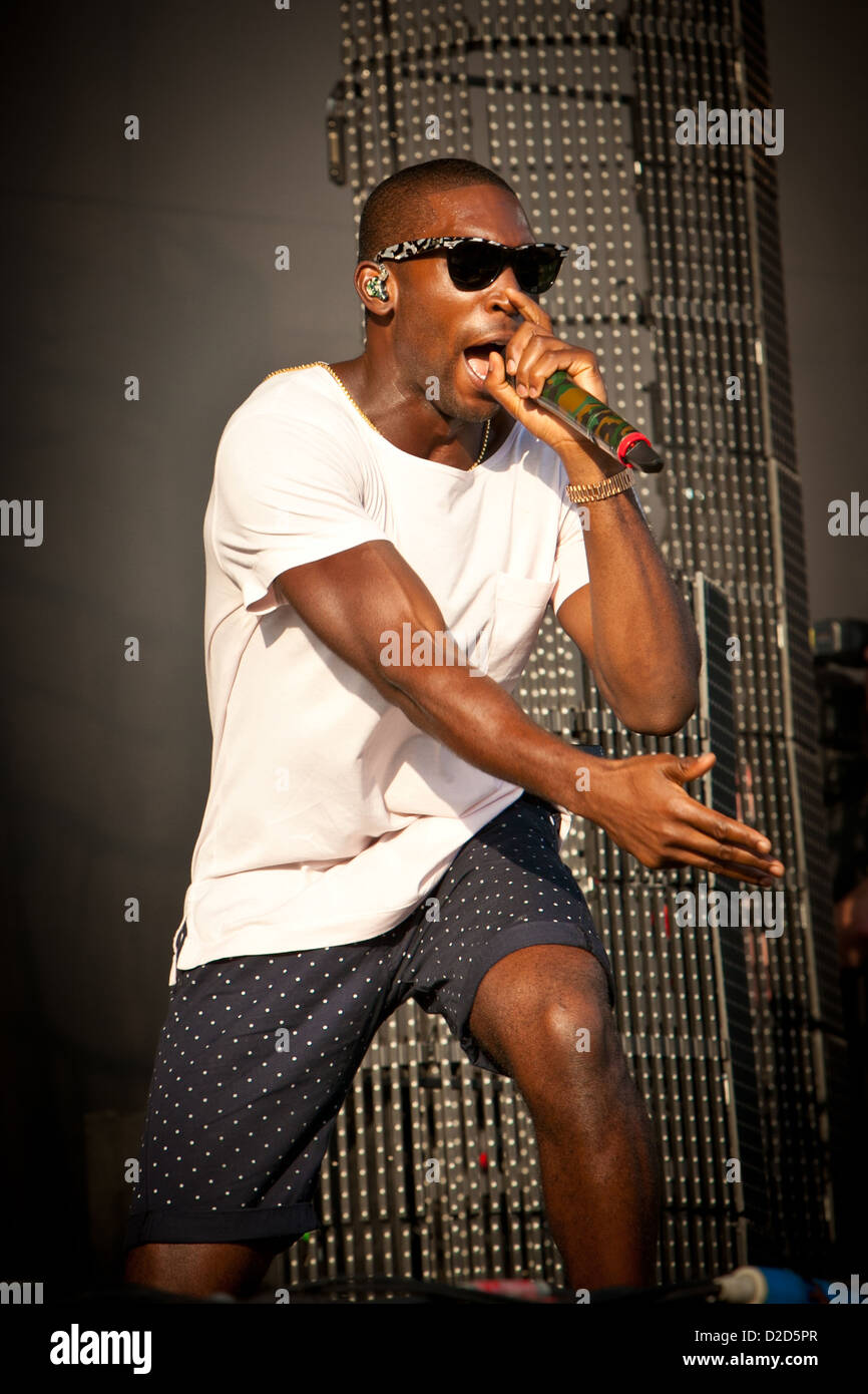 Singer, rapper, performer and songwriter Tinie Tempah on Stage at V ...