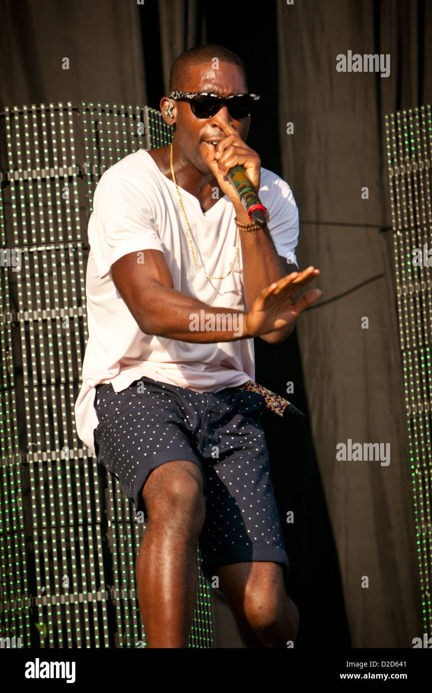 Singer, rapper, performer and songwriter Tinie Tempah on Stage at V ...