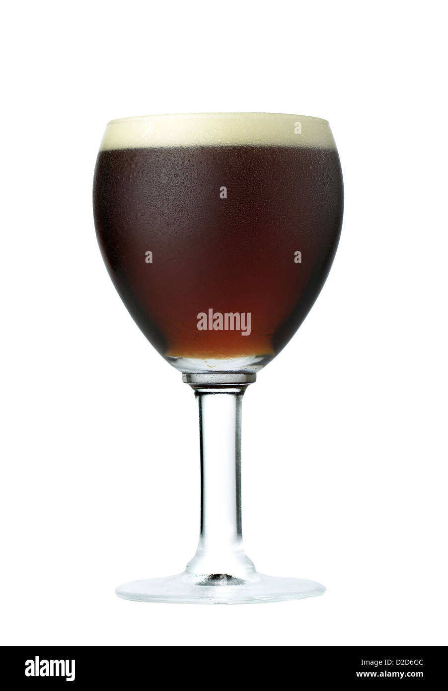 Single glass of beer cut out white background Stock Photo - Alamy