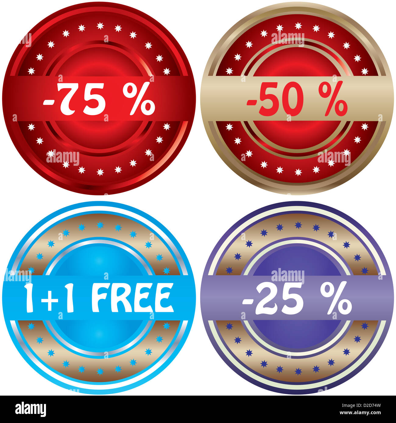 Vector Promotional Elements Set. Vector Illustration Stock Photo - Alamy