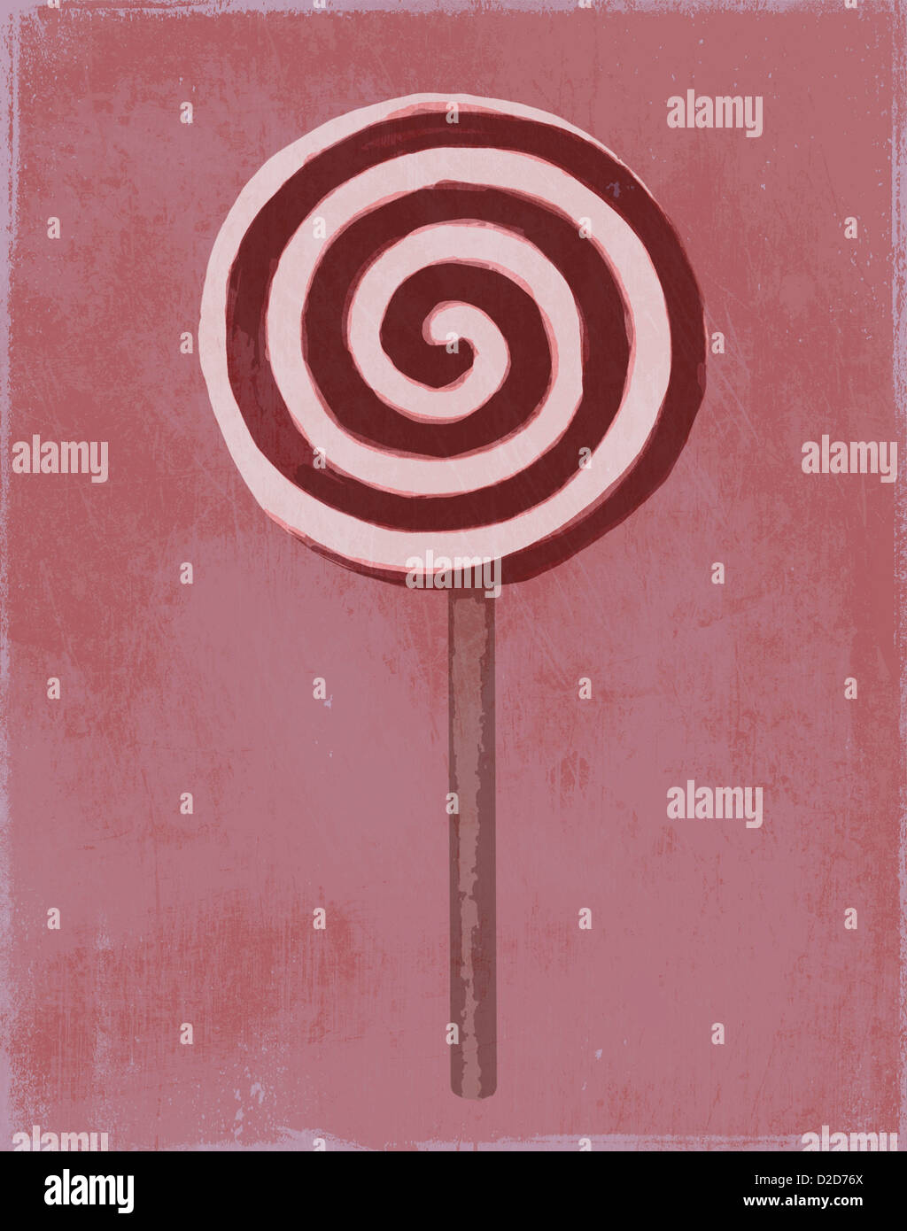 A painting of a swirl lollipop Stock Photo - Alamy