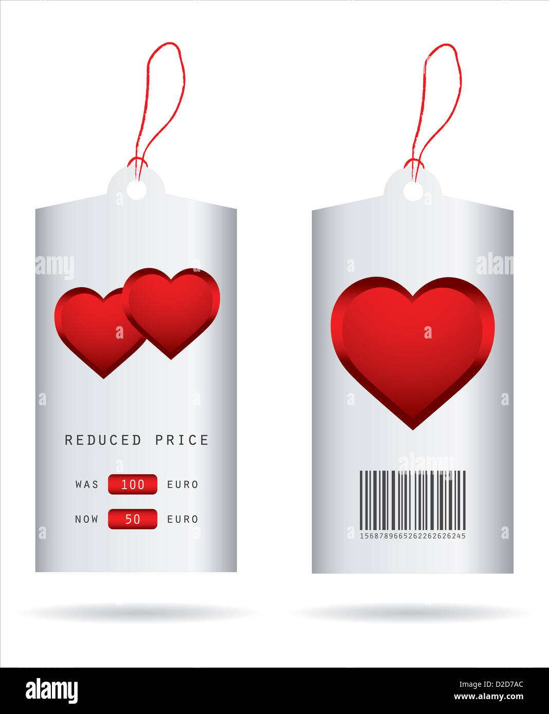 special price tags with valentine design Stock Photo - Alamy
