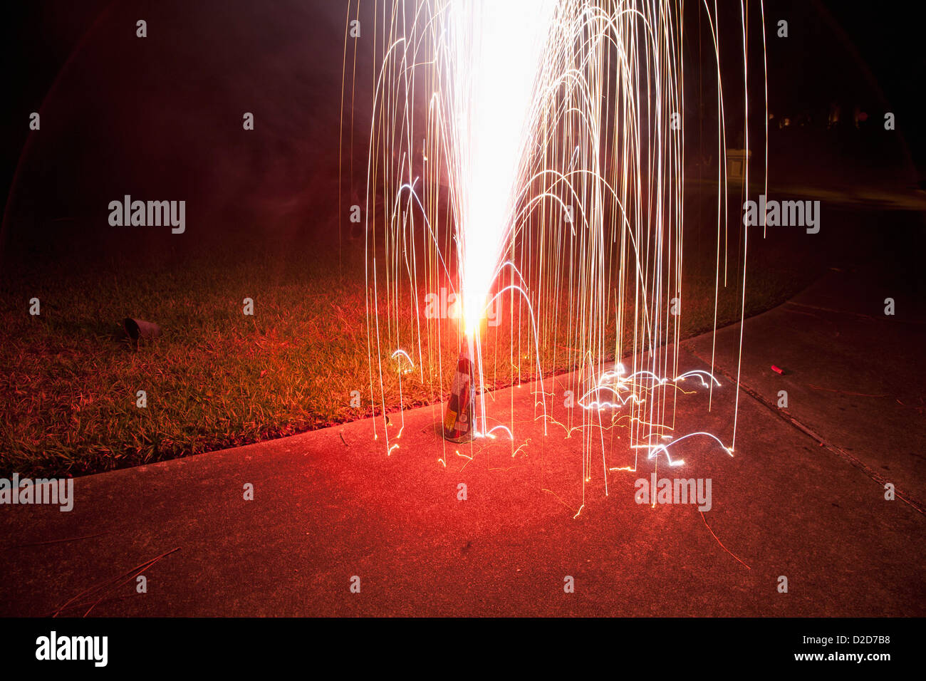 An ignited firework Stock Photo - Alamy