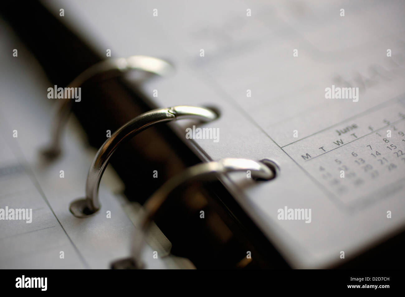 Detail of an open diary Stock Photo - Alamy