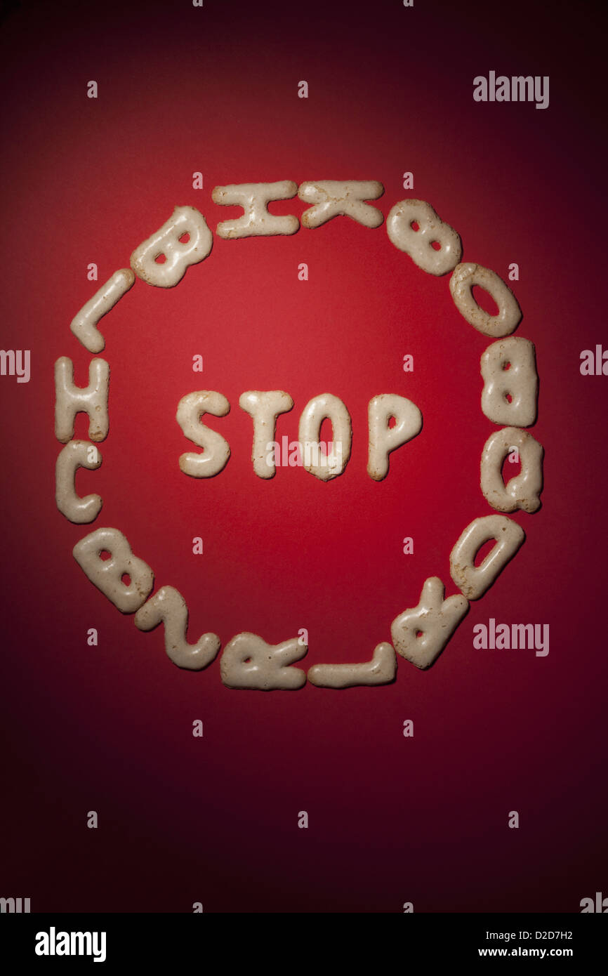 A STOP sign arranged in Russian bread cookies Stock Photo - Alamy