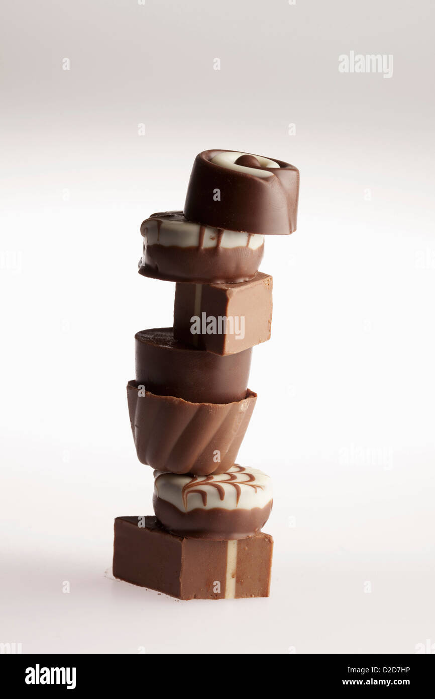 A stack of chocolates Stock Photo - Alamy