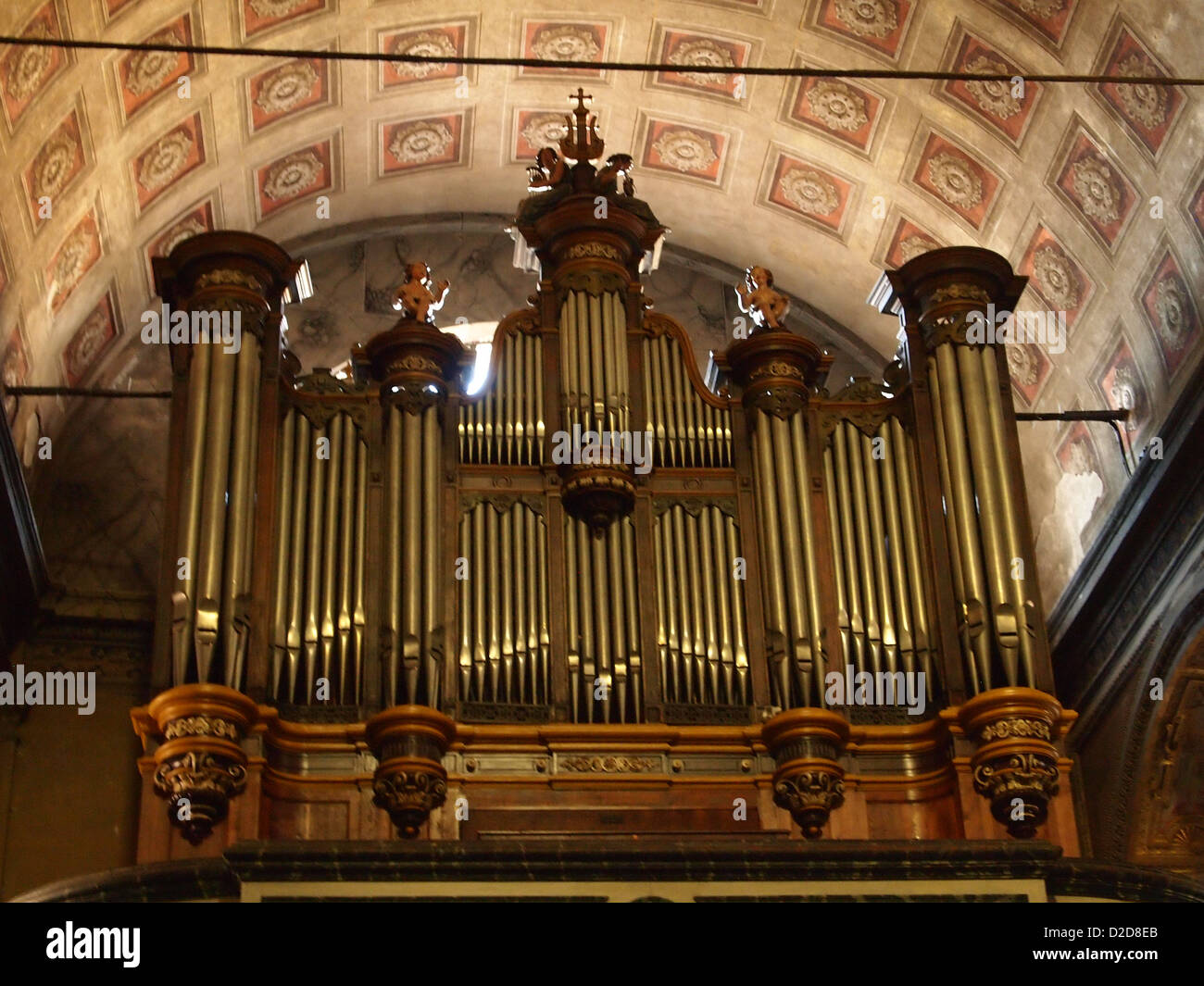 Nice organ in a small church Stock Photo - Alamy