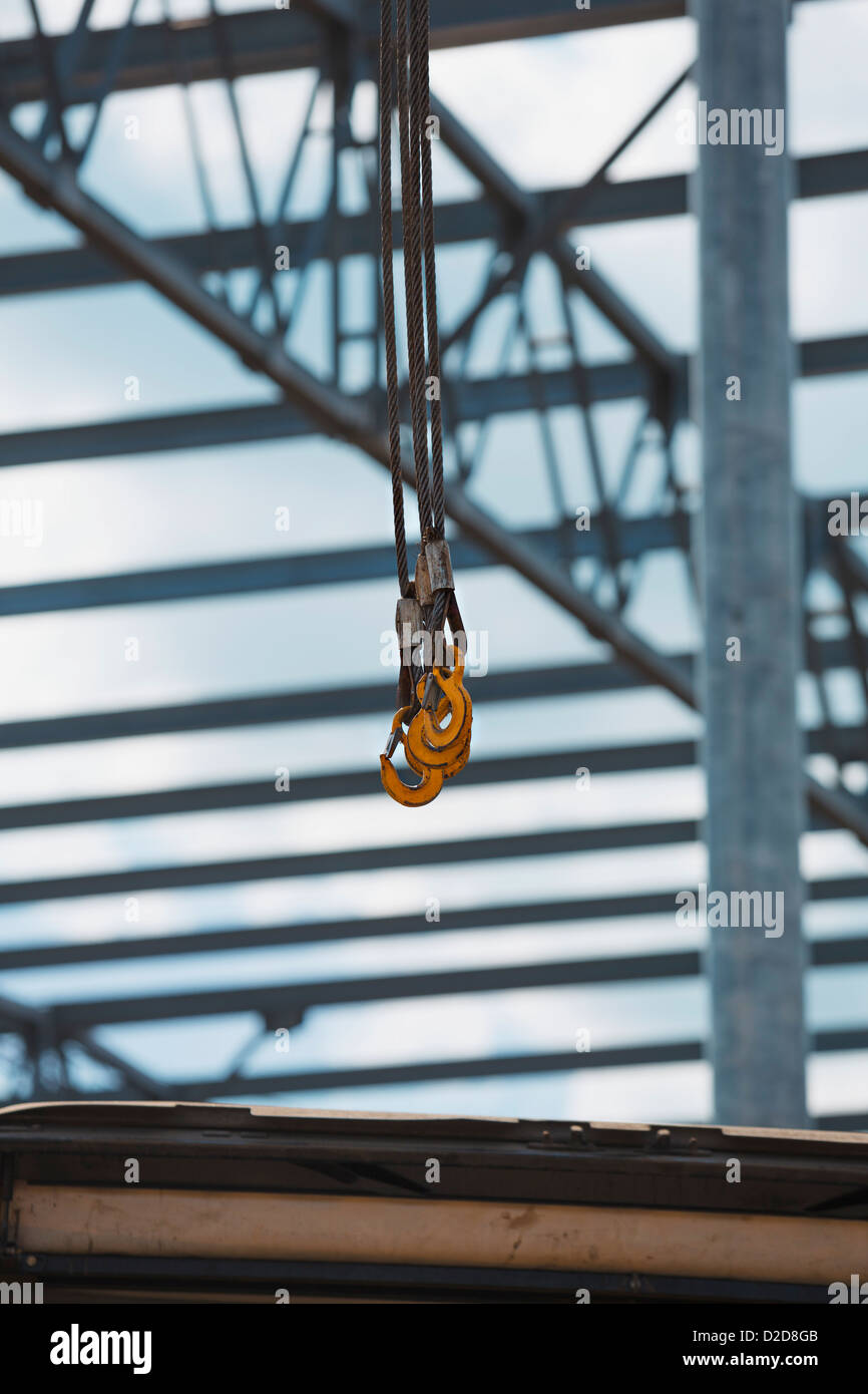 Construction crane hook hi-res stock photography and images - Alamy