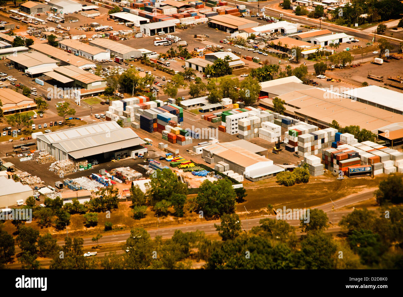 Aerial view industrial area factory hi-res stock photography and images ...