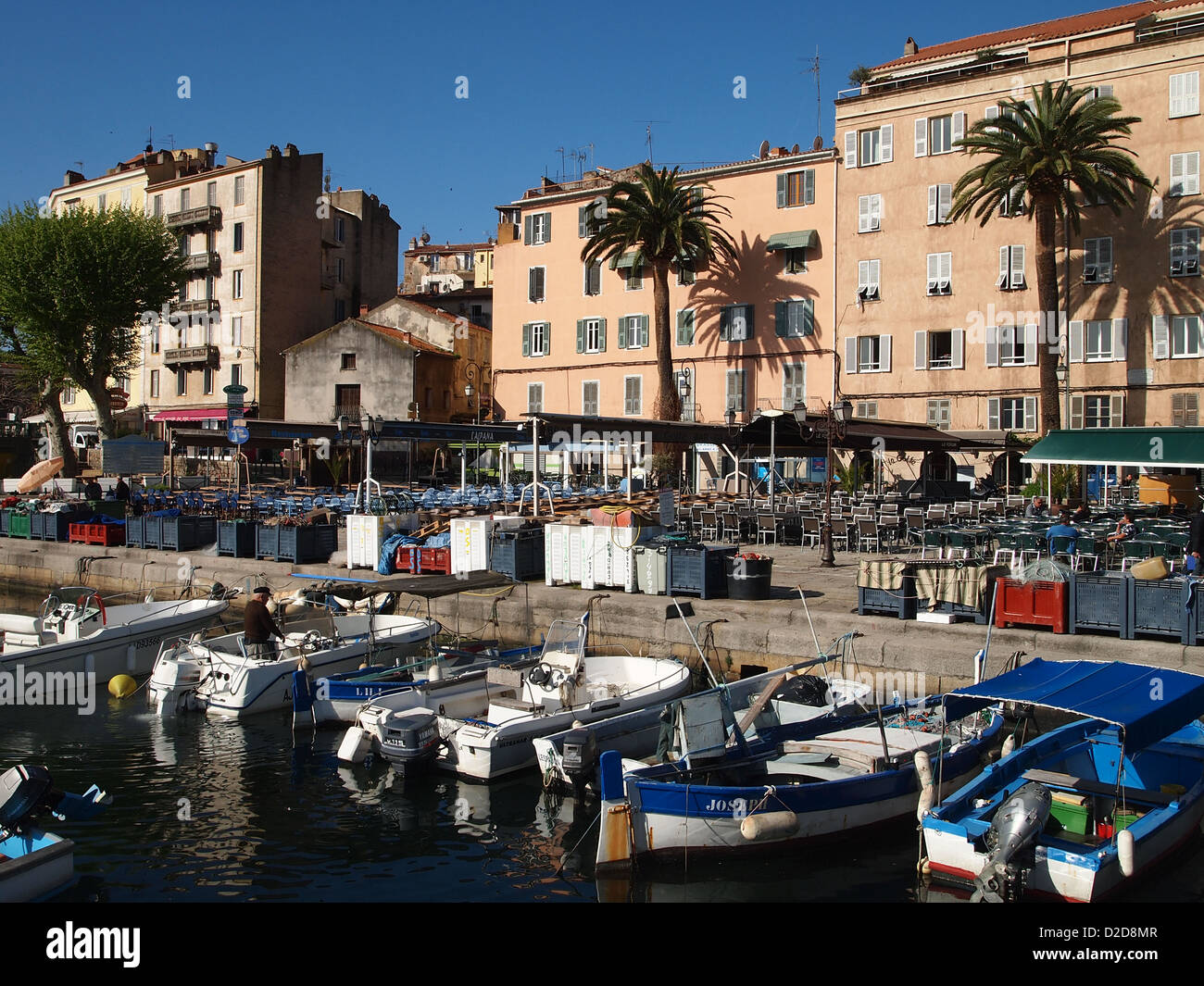 Very colorful port in Ajaccio Stock Photo - Alamy
