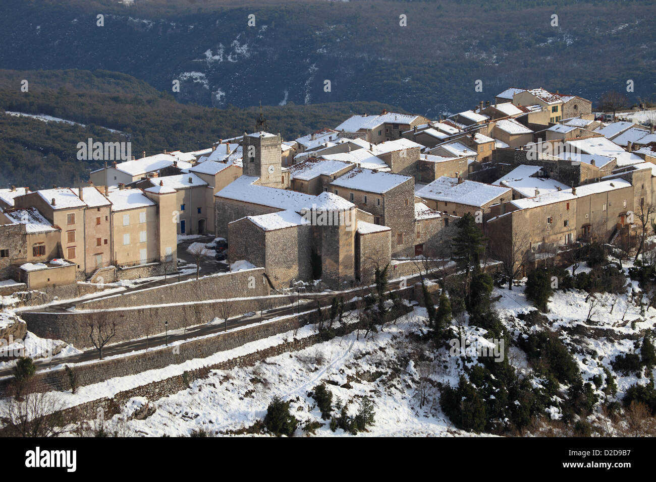 Picturesque Provence village of Mons Stock Photo - Alamy