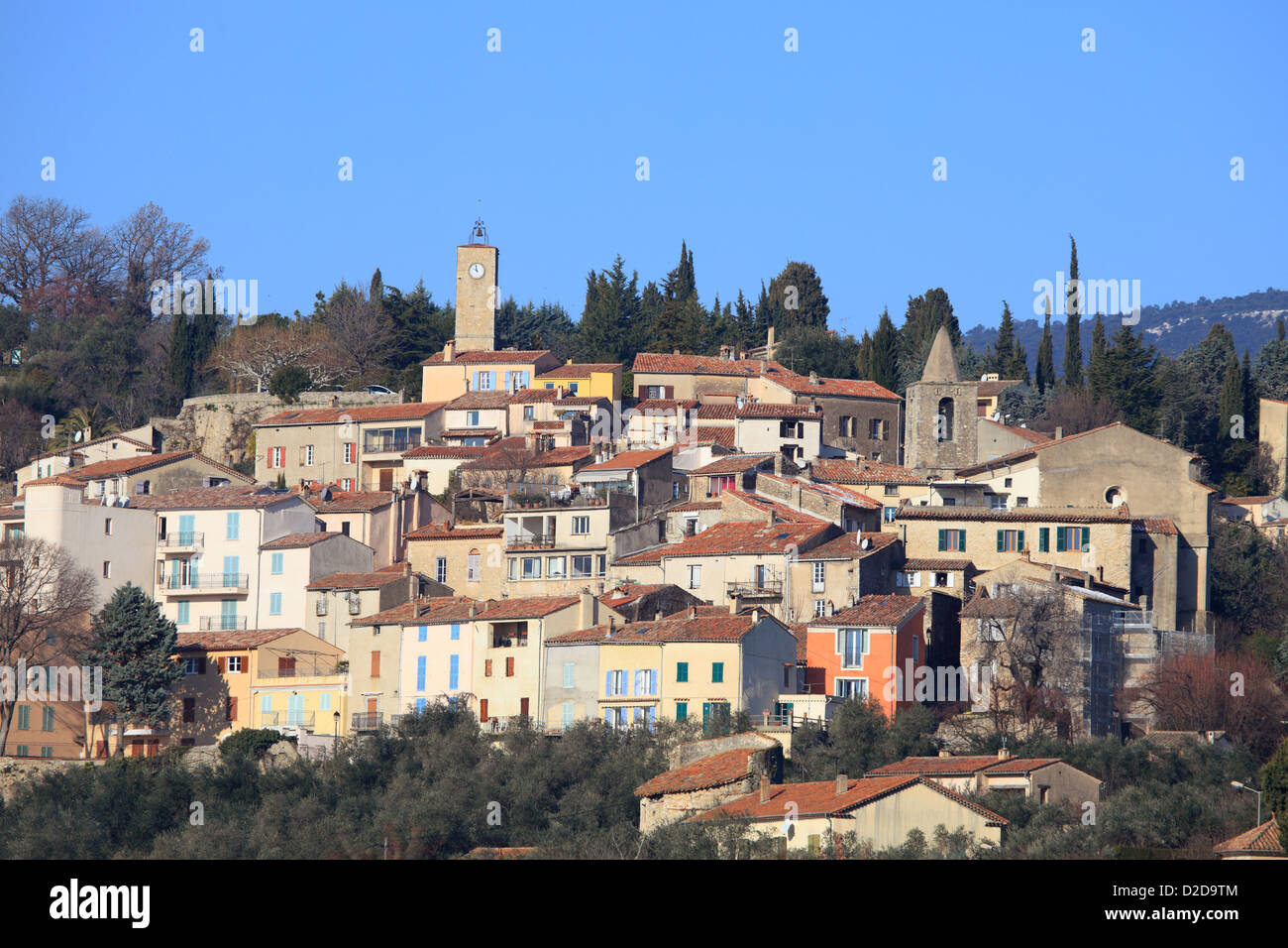 Picturesque Provence village of Tourrettes Stock Photo - Alamy