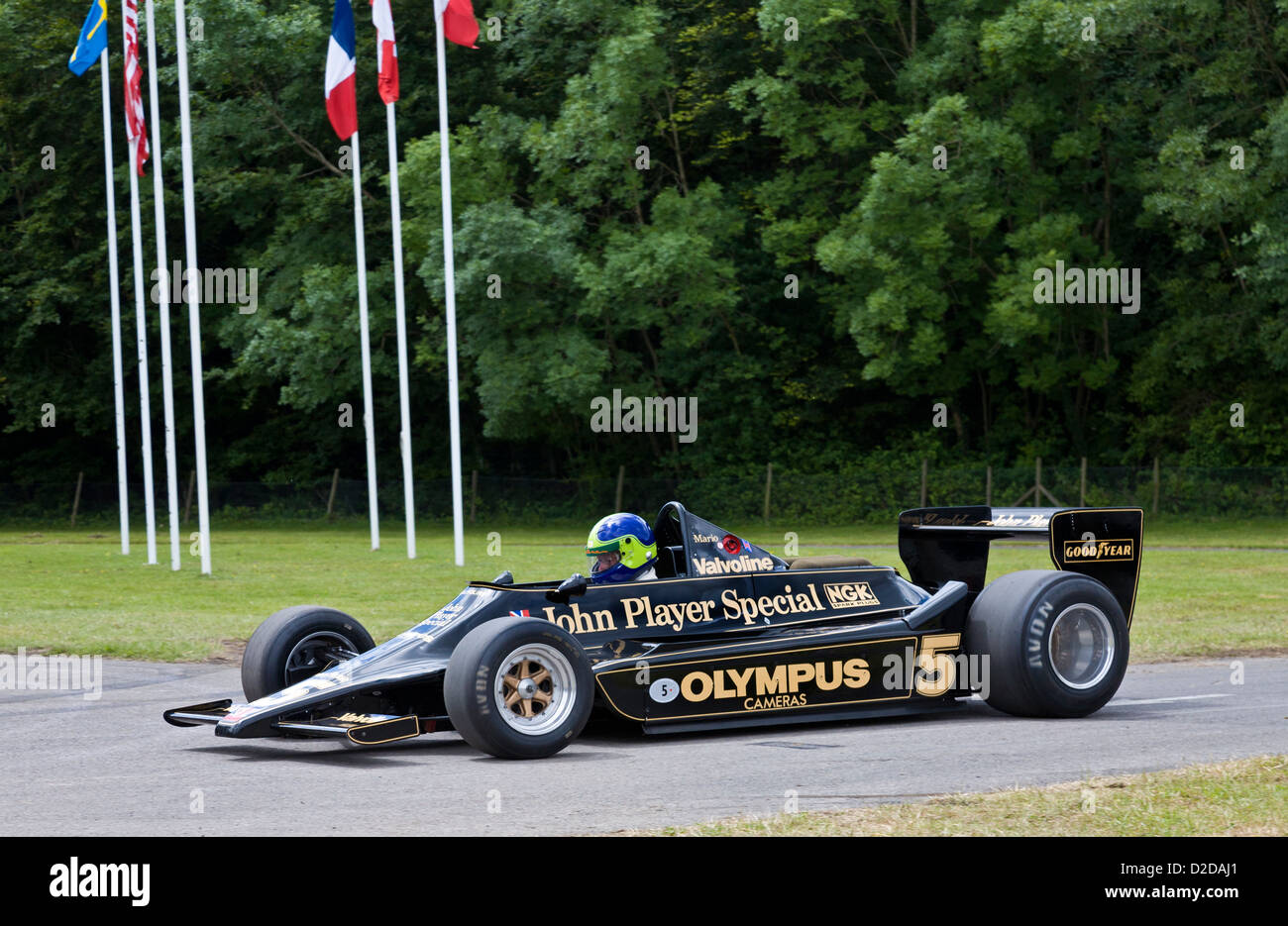 1978 Lotus-Cosworth 79 Formula 1 car with driver Chris Dinnage at the ...