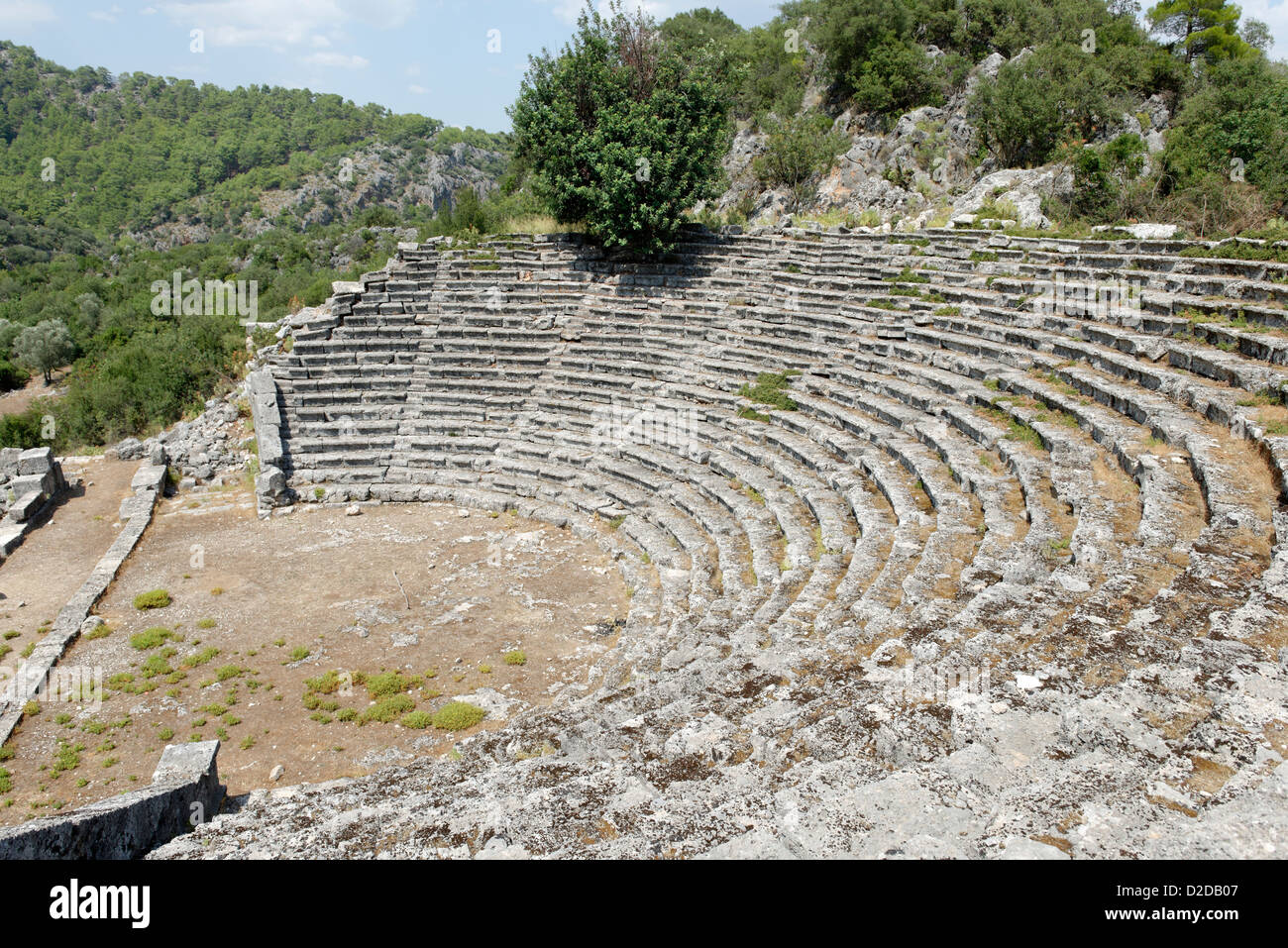 Pinara Turkey. View of the spectacular Greek-style 2nd century BC ...