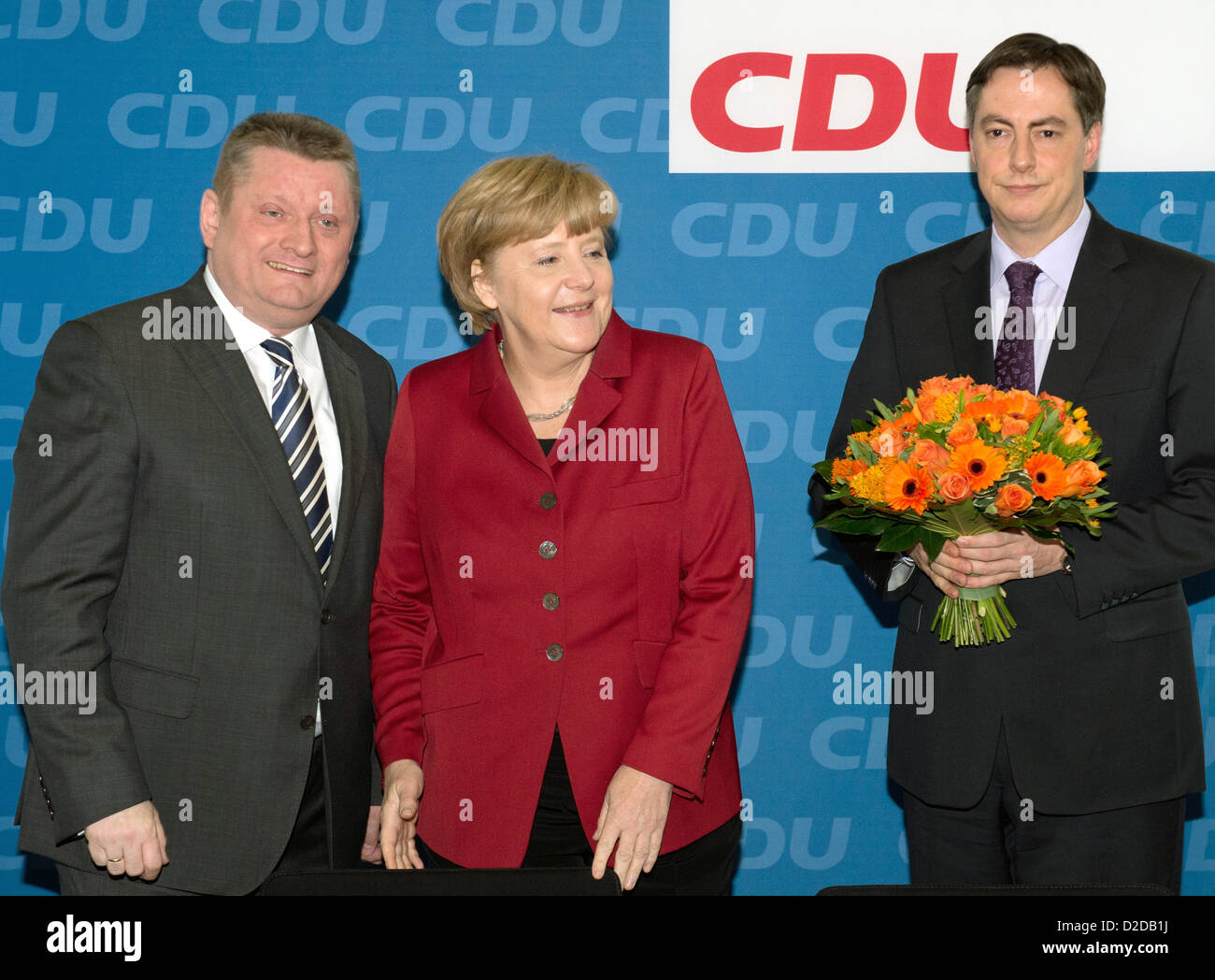 German Premier of Lower Saxony, David McAllister (R), receives a ...